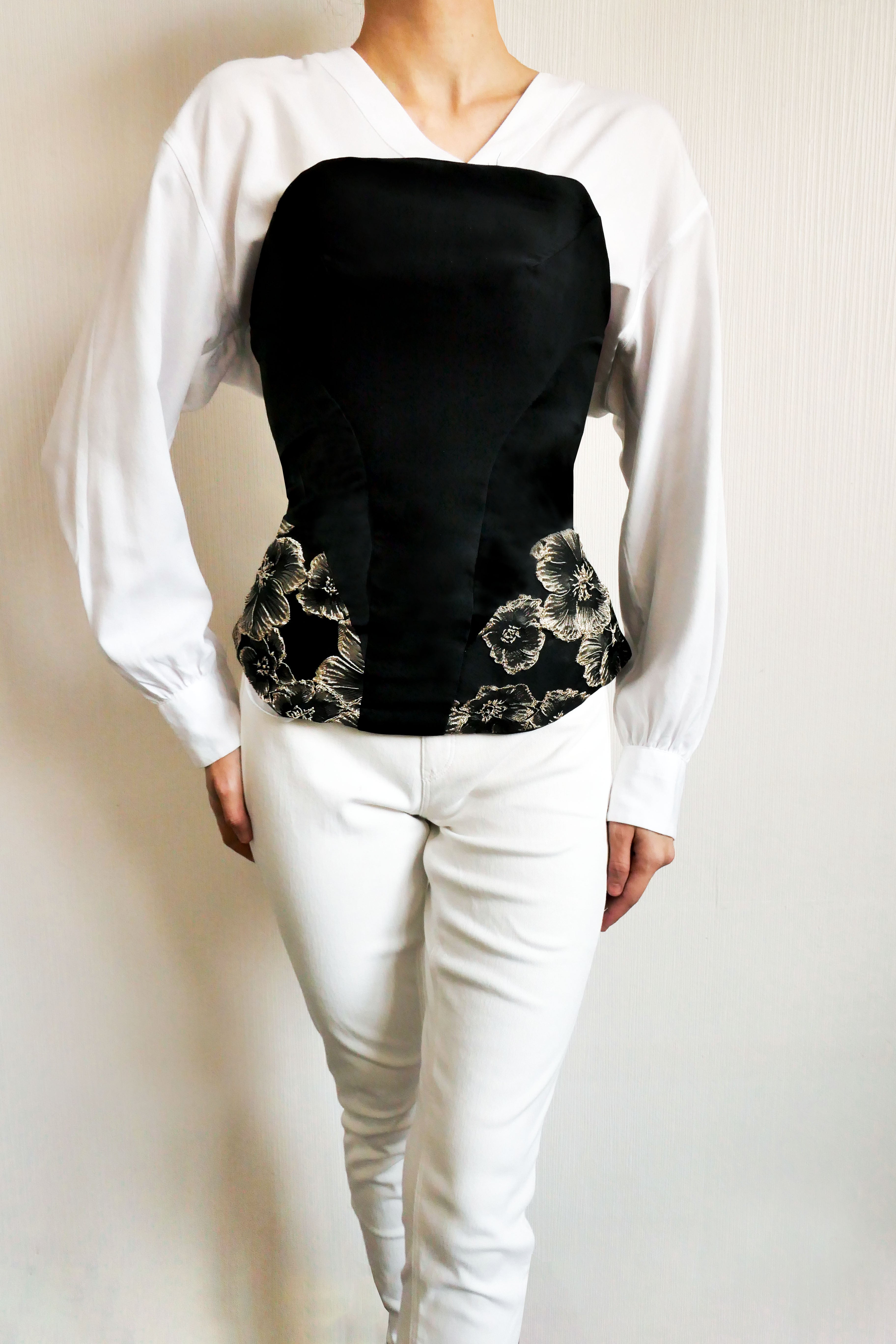 Tifa Jacquard Corset Top (Sleeveless) – Inch Perfect